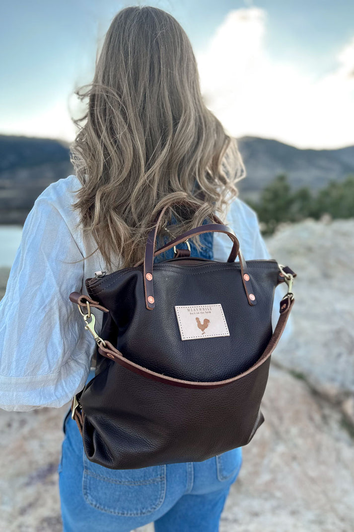 Mocha Tuscan Leather Backpack | Brown Leather Backpack Purse ...