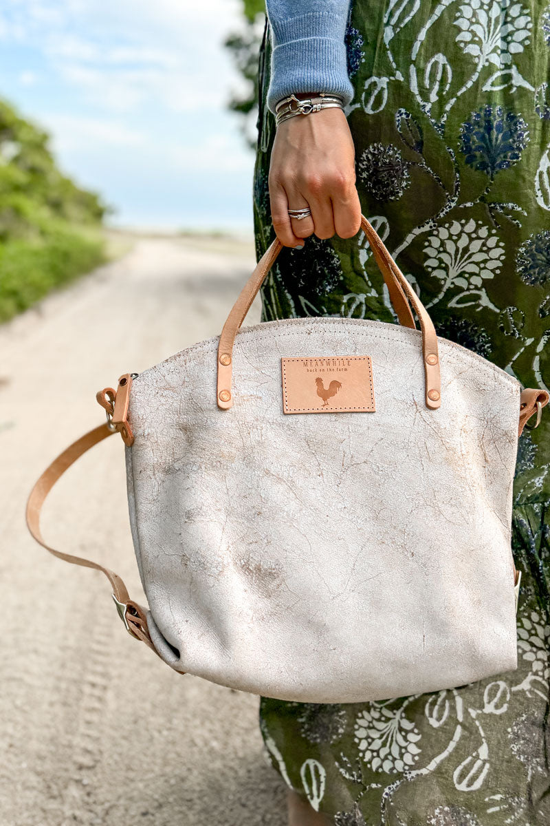 Birch White Leather Convertible Backpack | White Leather Backpacks ...