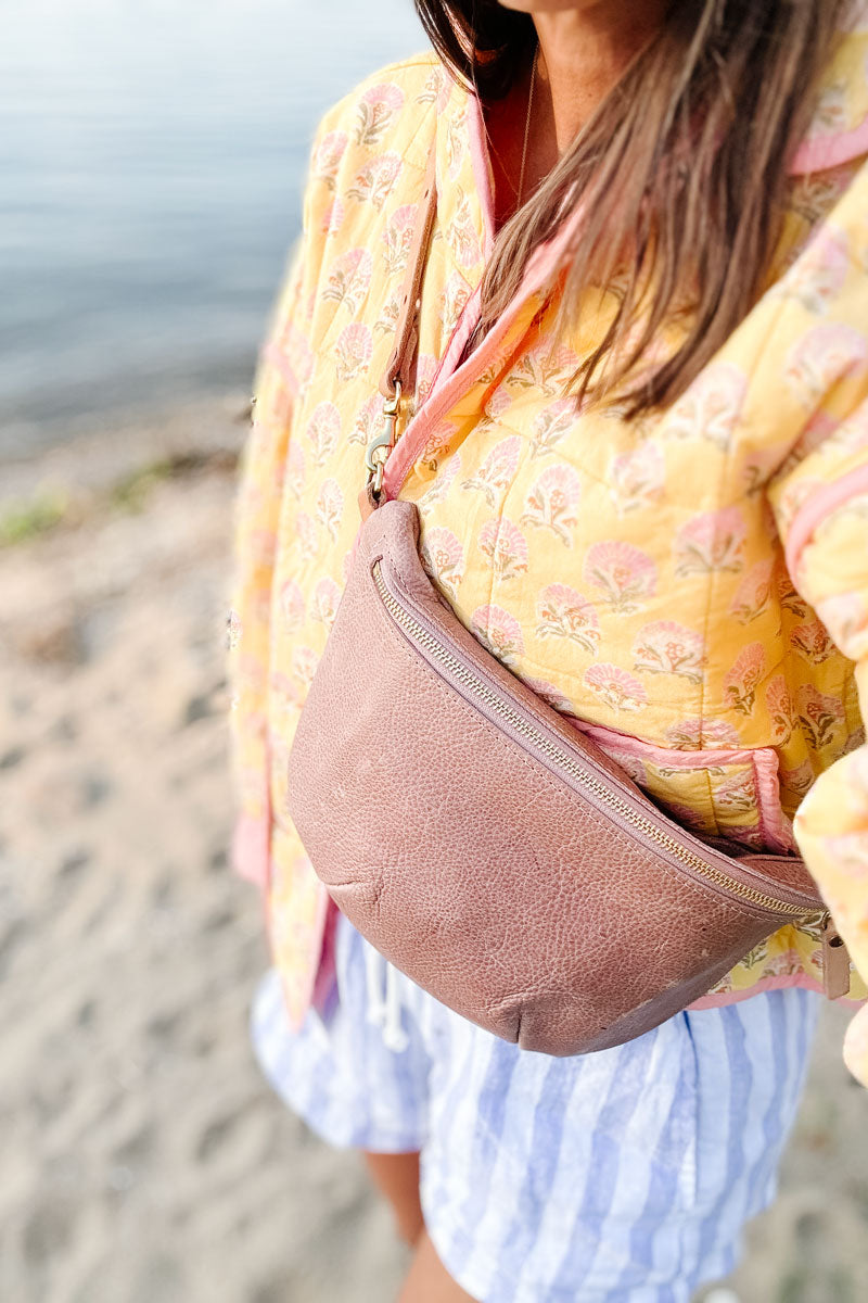 Rose Leather Fanny Bag | Fanny Pack | Belt Bag