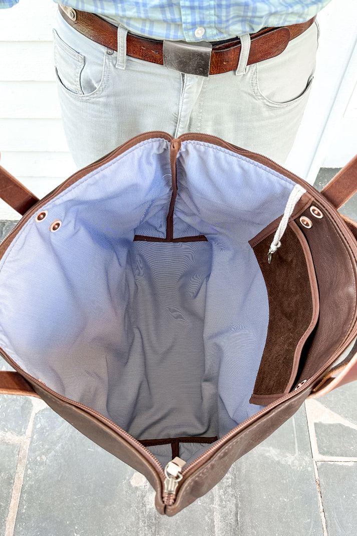 Mocha Tuscan Leather Adventure Travel Bag | Brown Leather Travel Bag