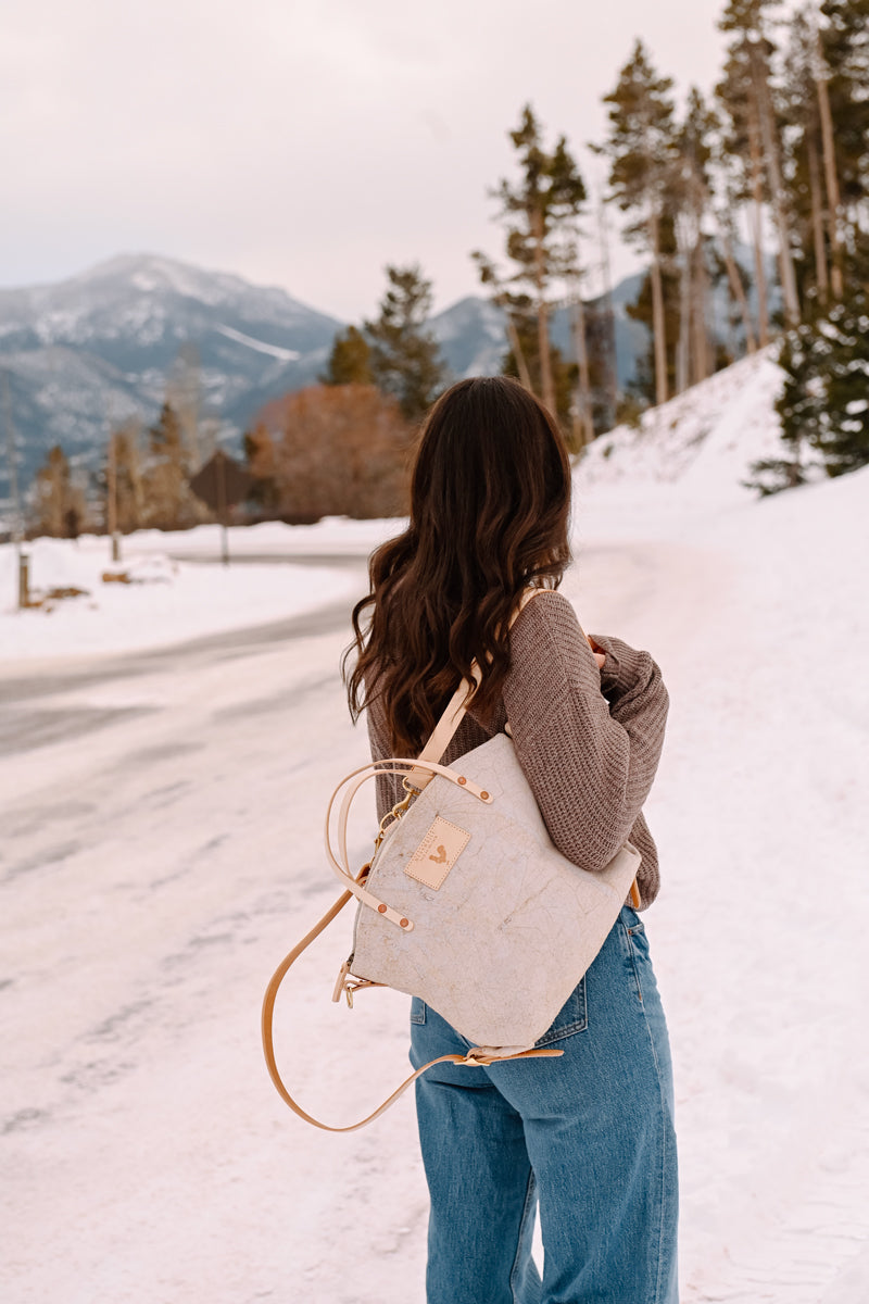 Birch White Leather Convertible Backpack | White Leather Backpacks ...