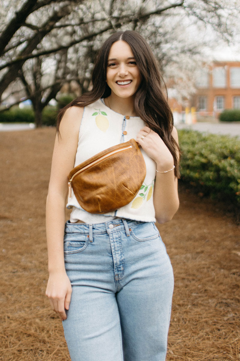 Camel Leather Fanny Bag | Camel Leather Fanny Bag