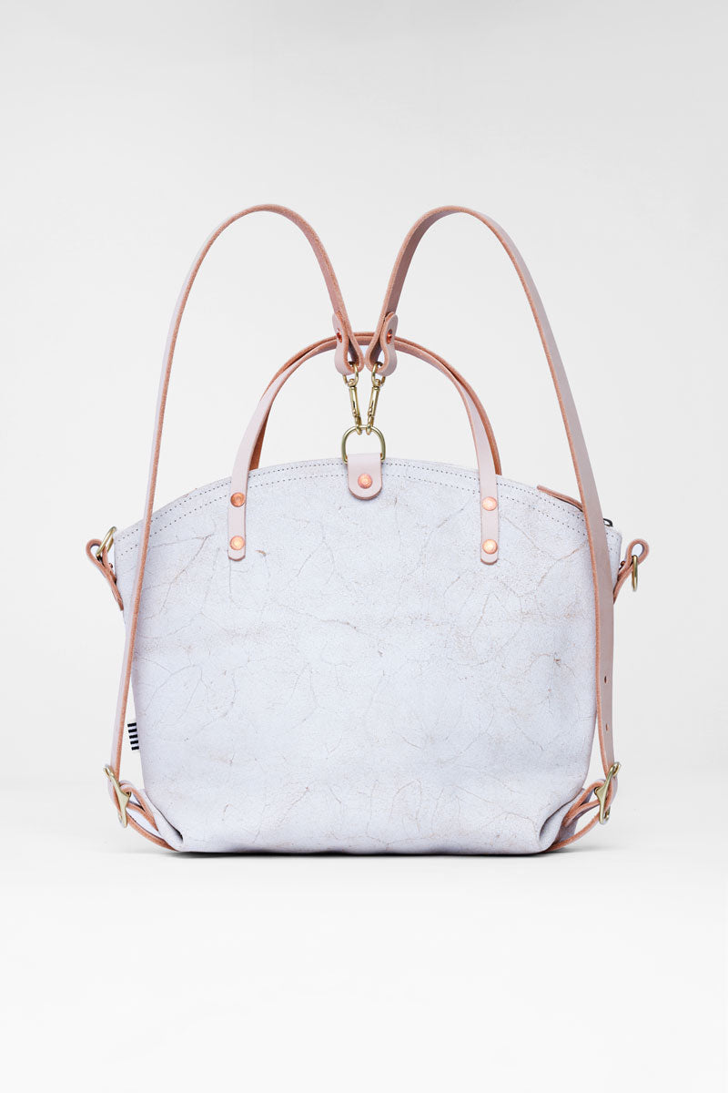Birch White Leather Convertible Backpack | White Leather Backpacks ...