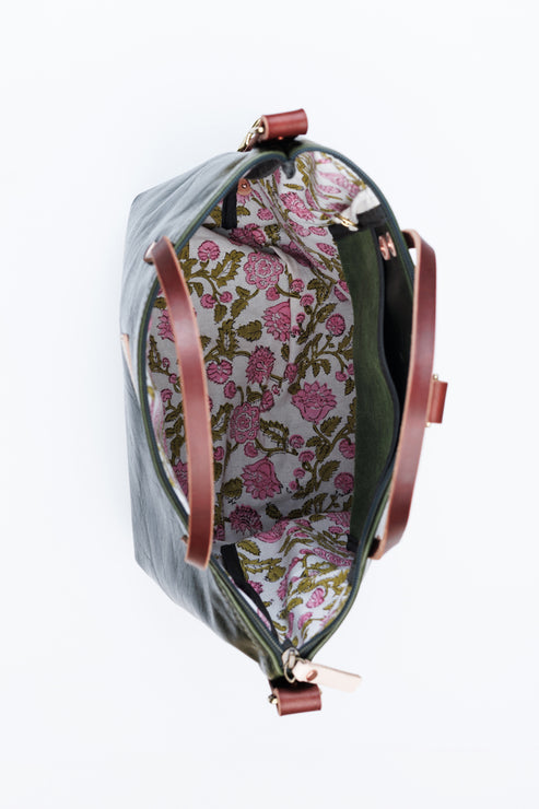 Hunter Green Leather Backpack 2.0 | Green Leather Convertible Backpack