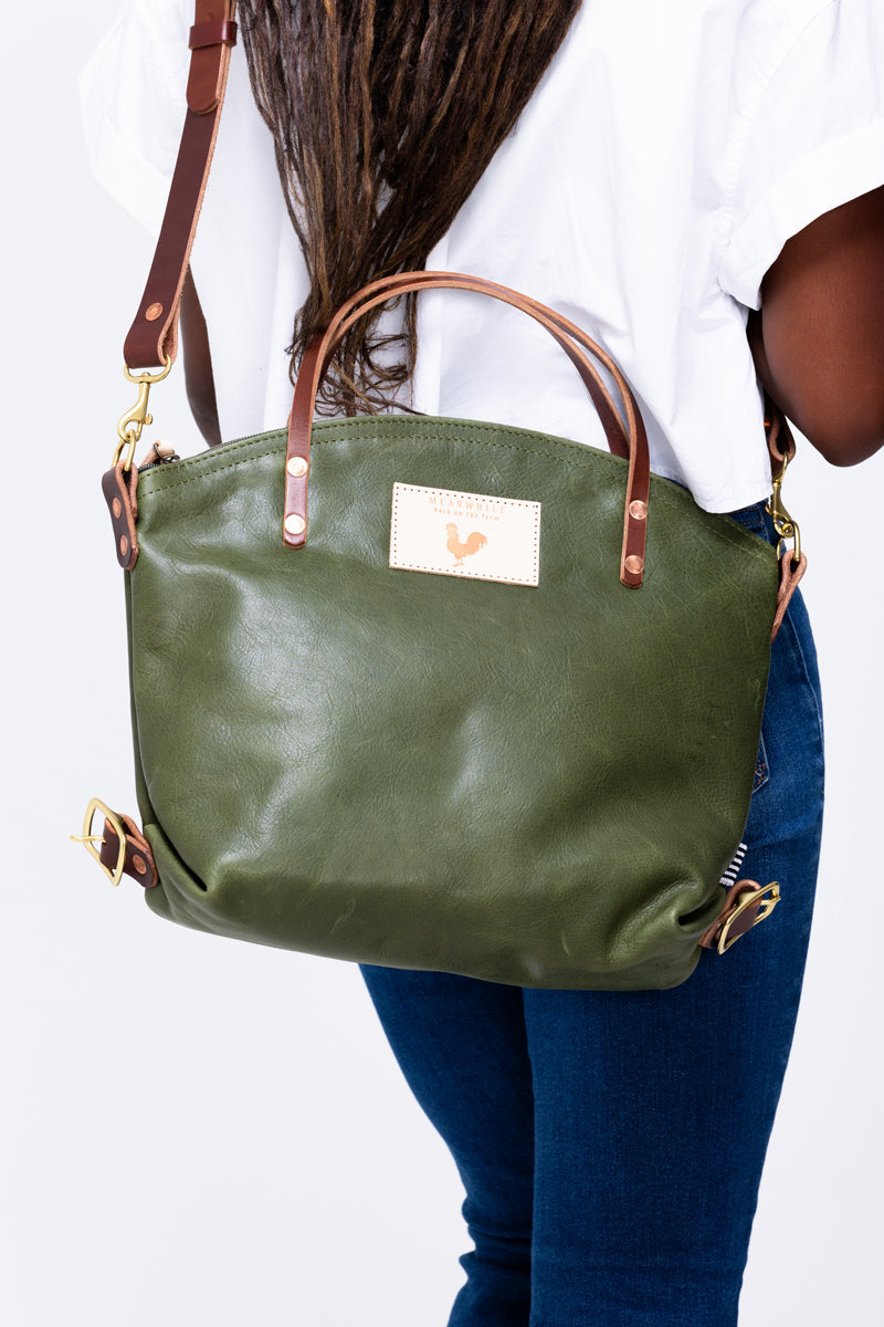 Hunter Green Leather Backpack 2.0 | Green Leather Convertible Backpack