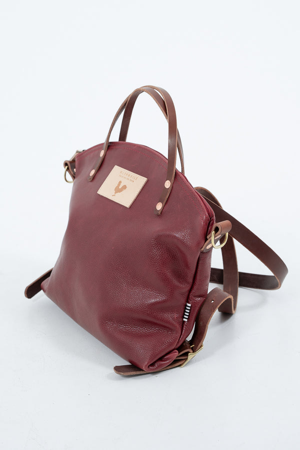 Ruby Red Leather Backpack 2.0 | Red Leather Convertible Backpack