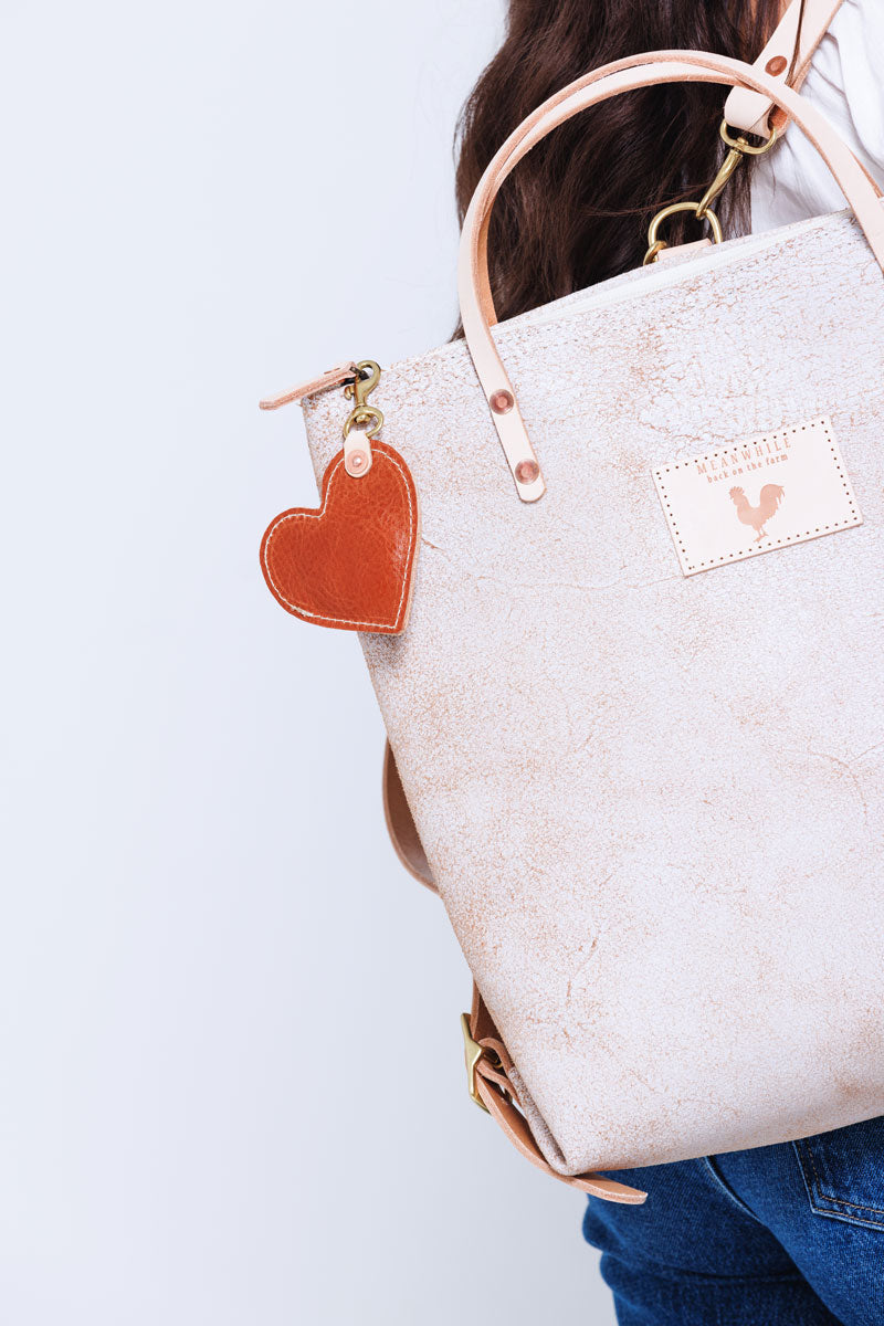 Birch White Leather Backpack |Genuine Leather Purse Backpack ...