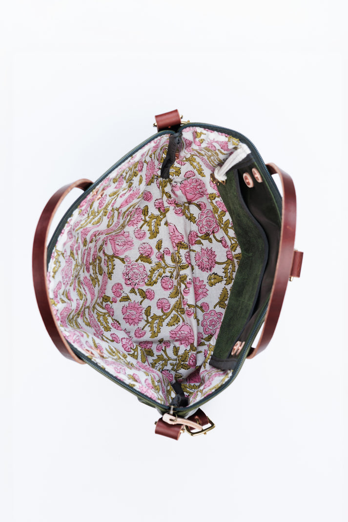 Hunter Green Leather Original Backpack | Green Leather Backpack