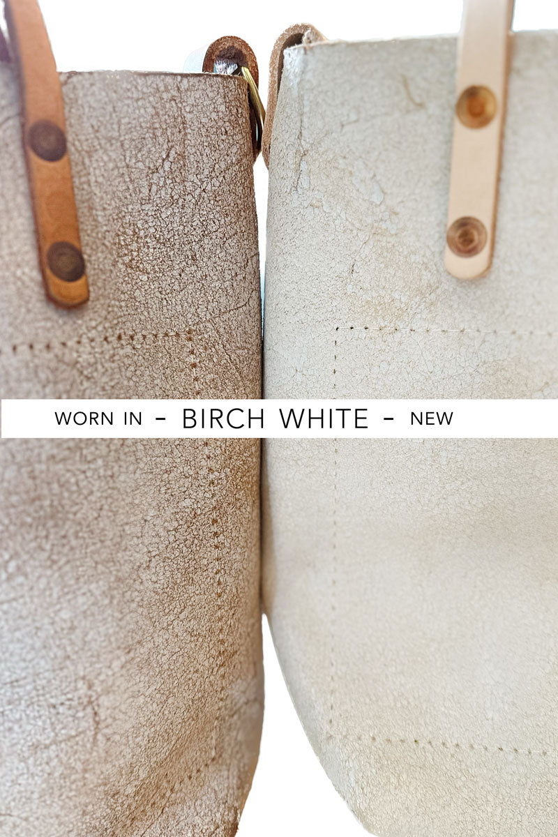 Birch White Leather Sling Bag | Small White Leather Bag | Meanwhile Back on the Farm