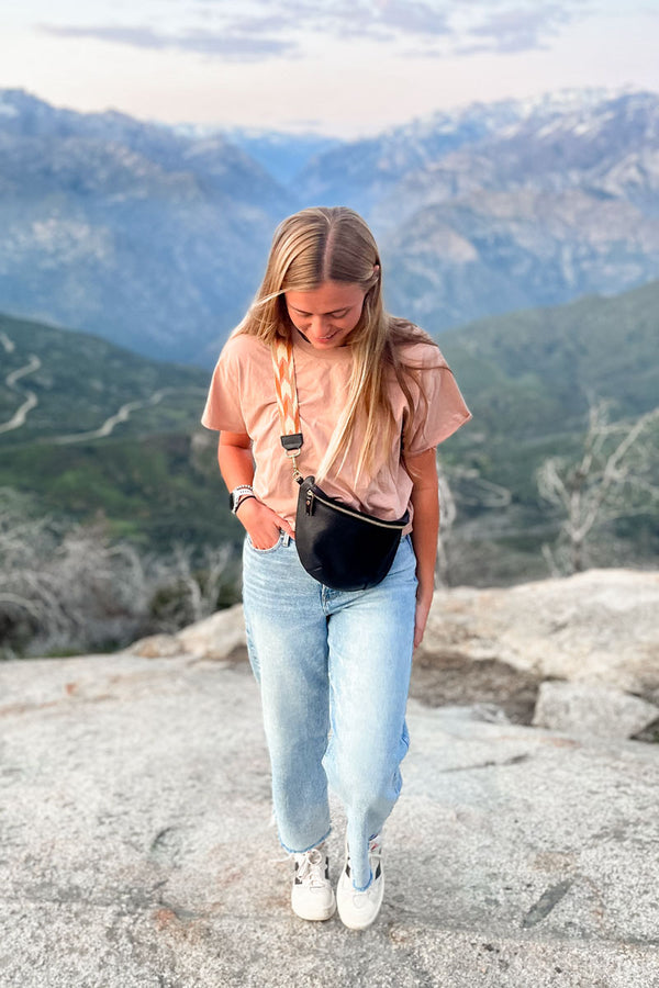 Harness Black Leather Fanny Bag | Fanny Pack | Belt Bag