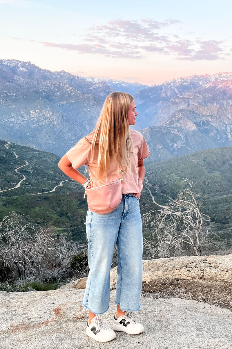 Rose Leather Fanny Bag | Fanny Pack | Belt Bag