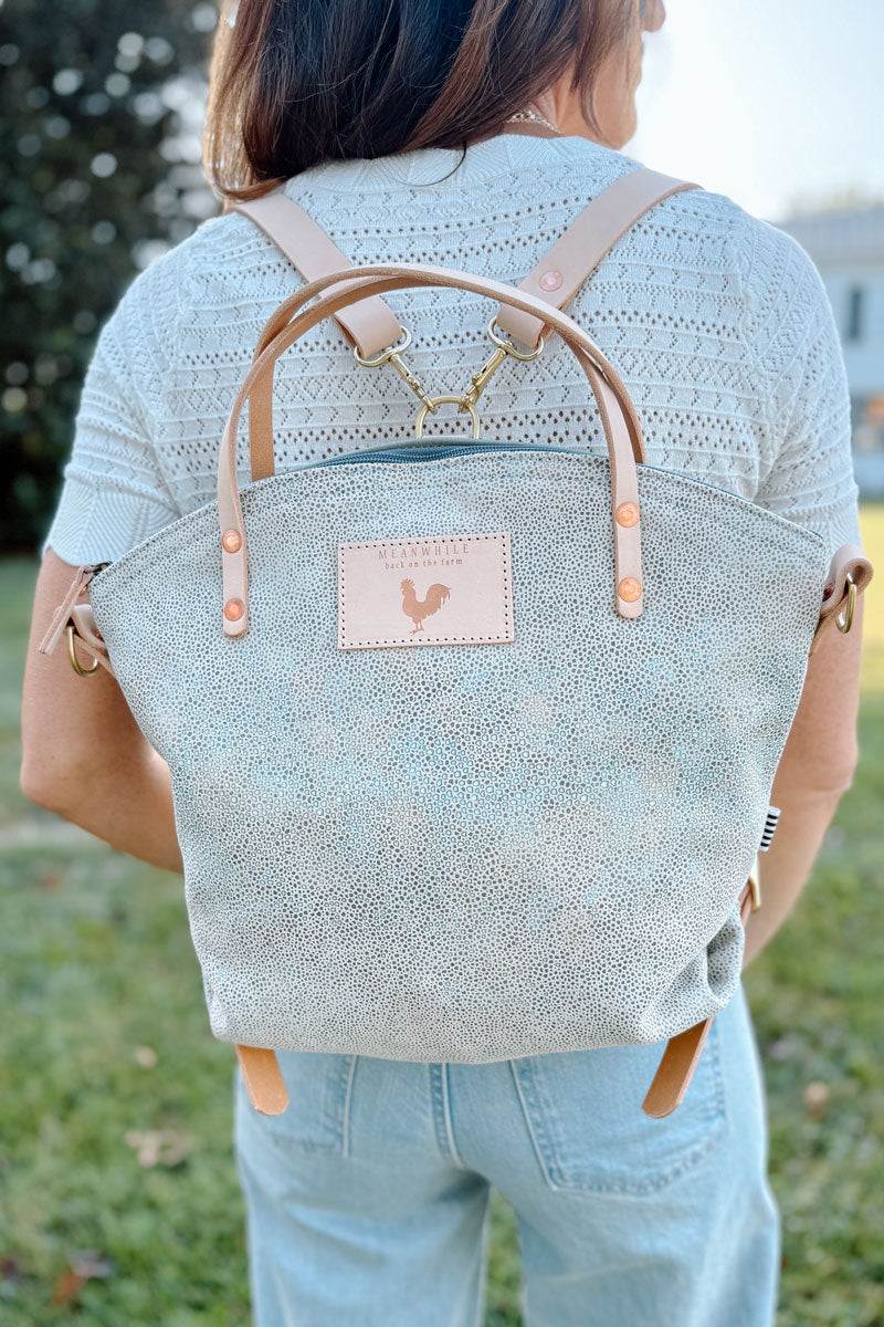 Limited Edition* Sea Glass Stingray Leather Backpack 2.0