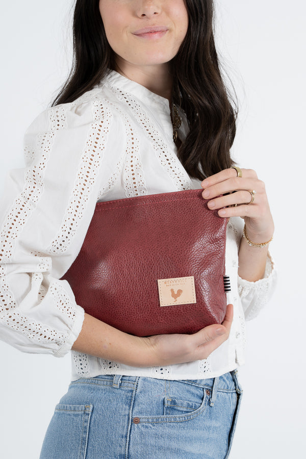 Ruby Red Leather Sling Bag | Red Leather Sling Bag