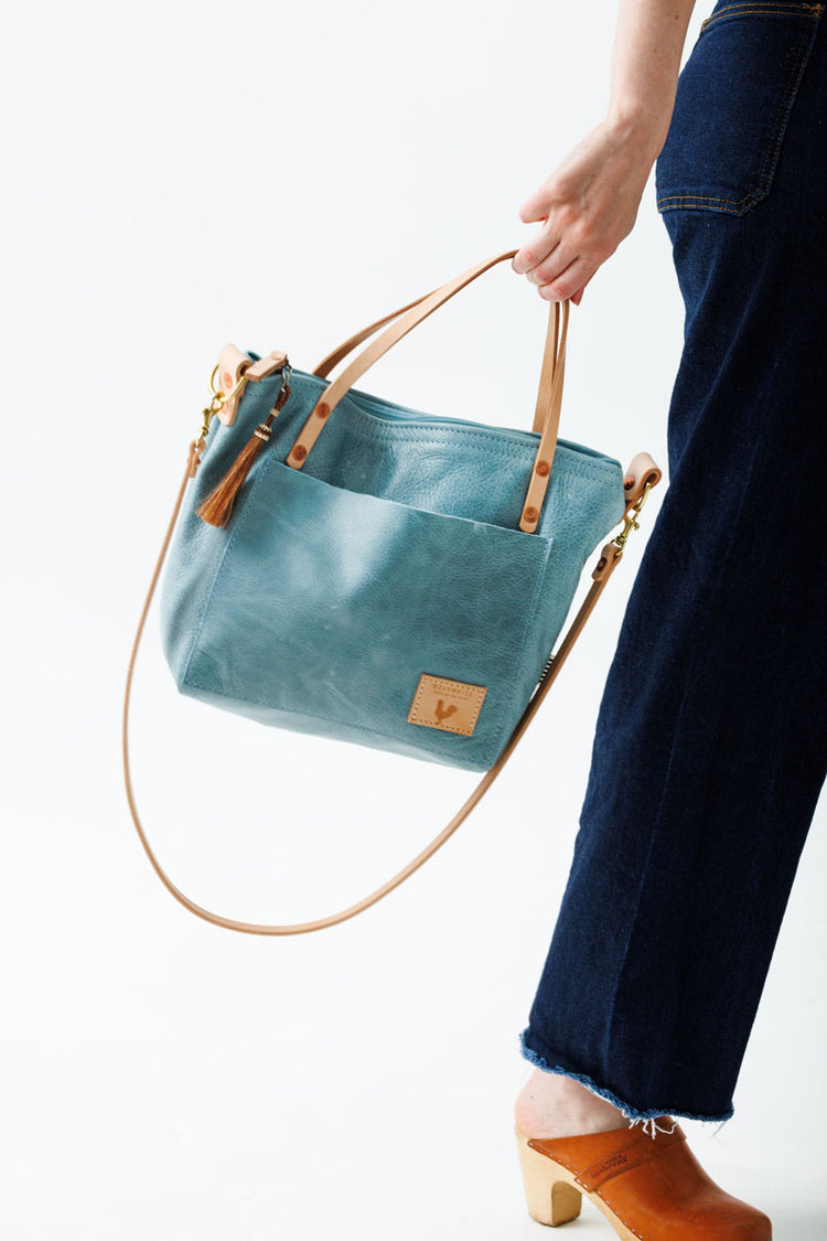 Dusty Blue Leather Collection | Meanwhile Back on the Farm | Blue Small ...