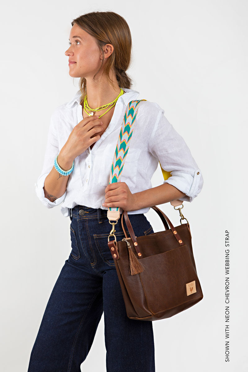 Mocha Tuscan Leather Small Tote - Quality Leather Bags