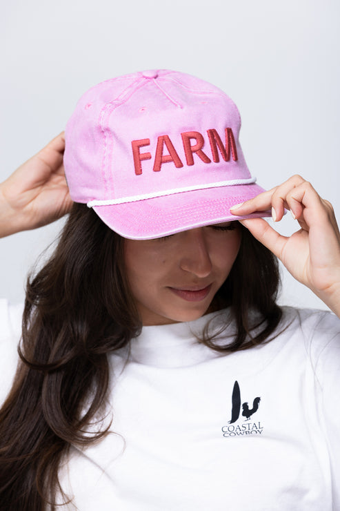 FARM Pink Skully Trucker Hat | Pink Farm Hat