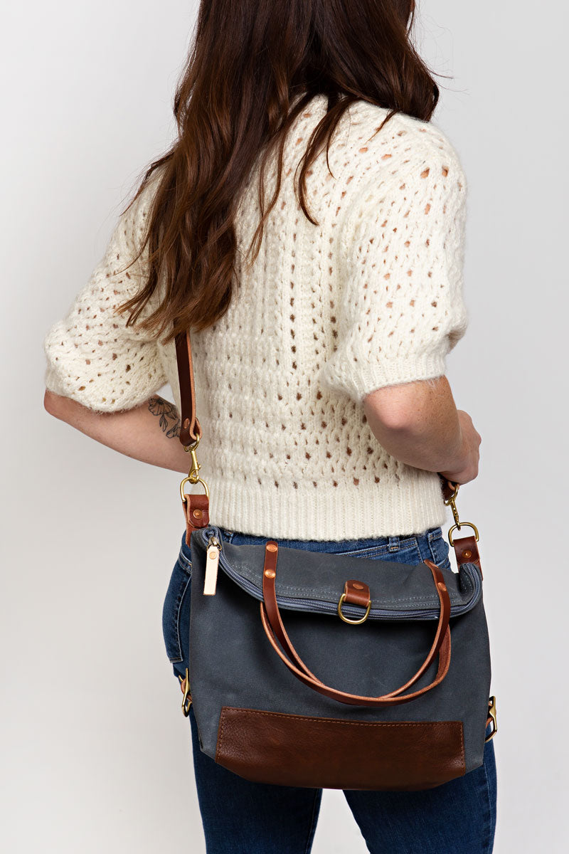 Slate Blue Wax Canvas Backpack 2.0 | Meanwhile Back on the Farm