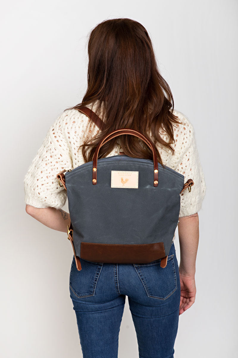 Slate Blue Wax Canvas Backpack 2.0 | Meanwhile Back on the Farm