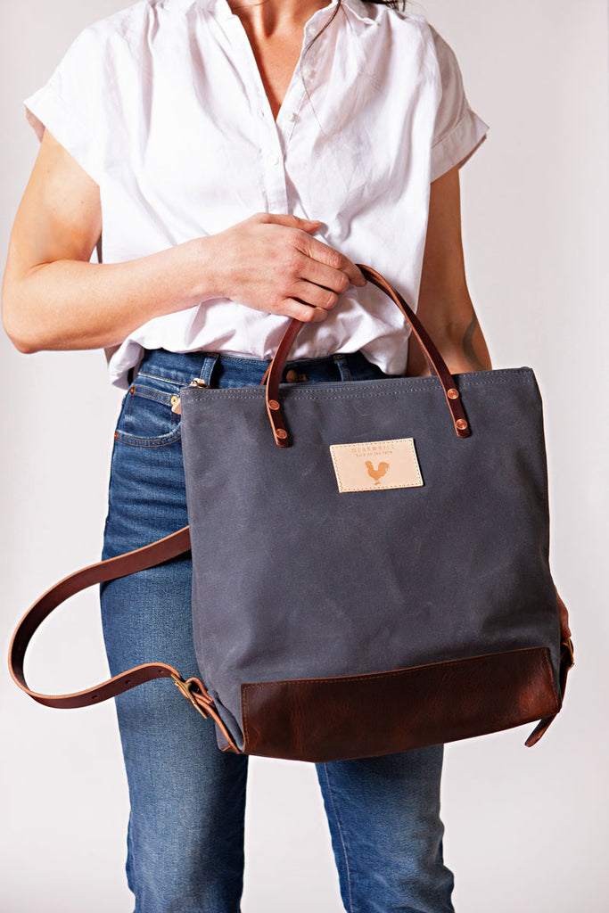 Slate Blue Wax Canvas Backpack - Meanwhile in Lynchburg VA – Meanwhile ...