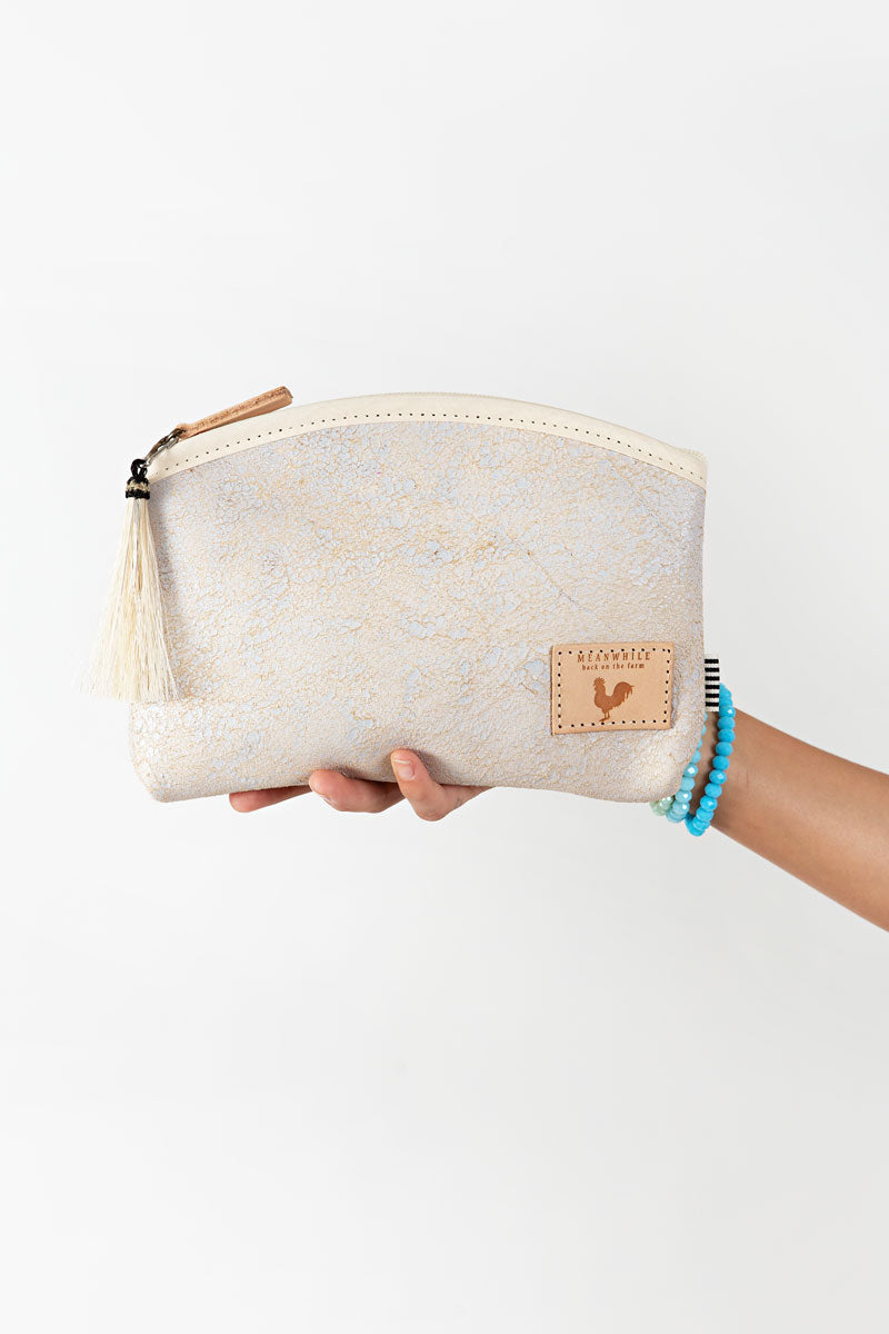 Birch White Leather Clutch | Leather White Purse | Meanwhile Back on ...