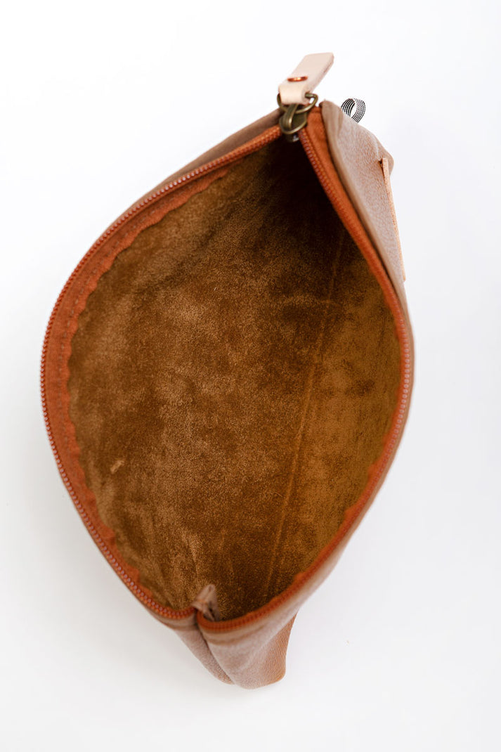 Camel Leather Clutch | Full Grain Leather Handbag | Meanwhile Back on ...